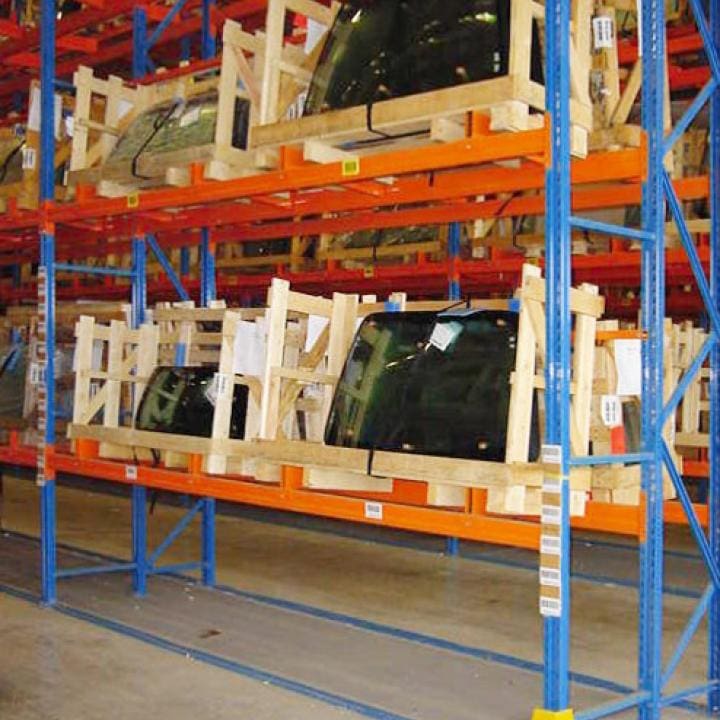 Efficient Wooden Crate Storage with stow Racking